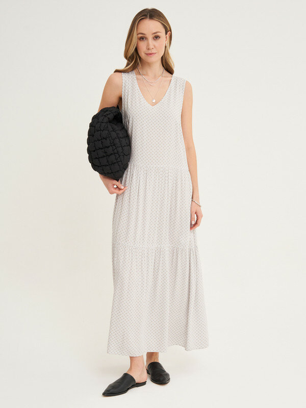 Платье Сарафан-макси в горошек