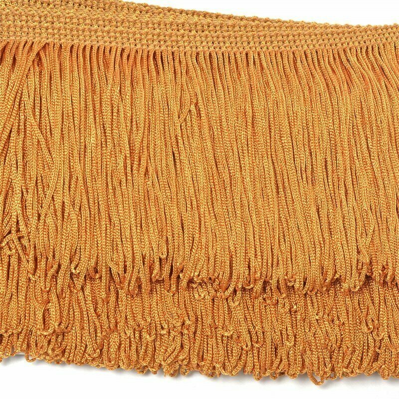 Бахрома шелковая (бахрома для танцевальных костюмов) шир.10см цв. оранжевый упак.10 м