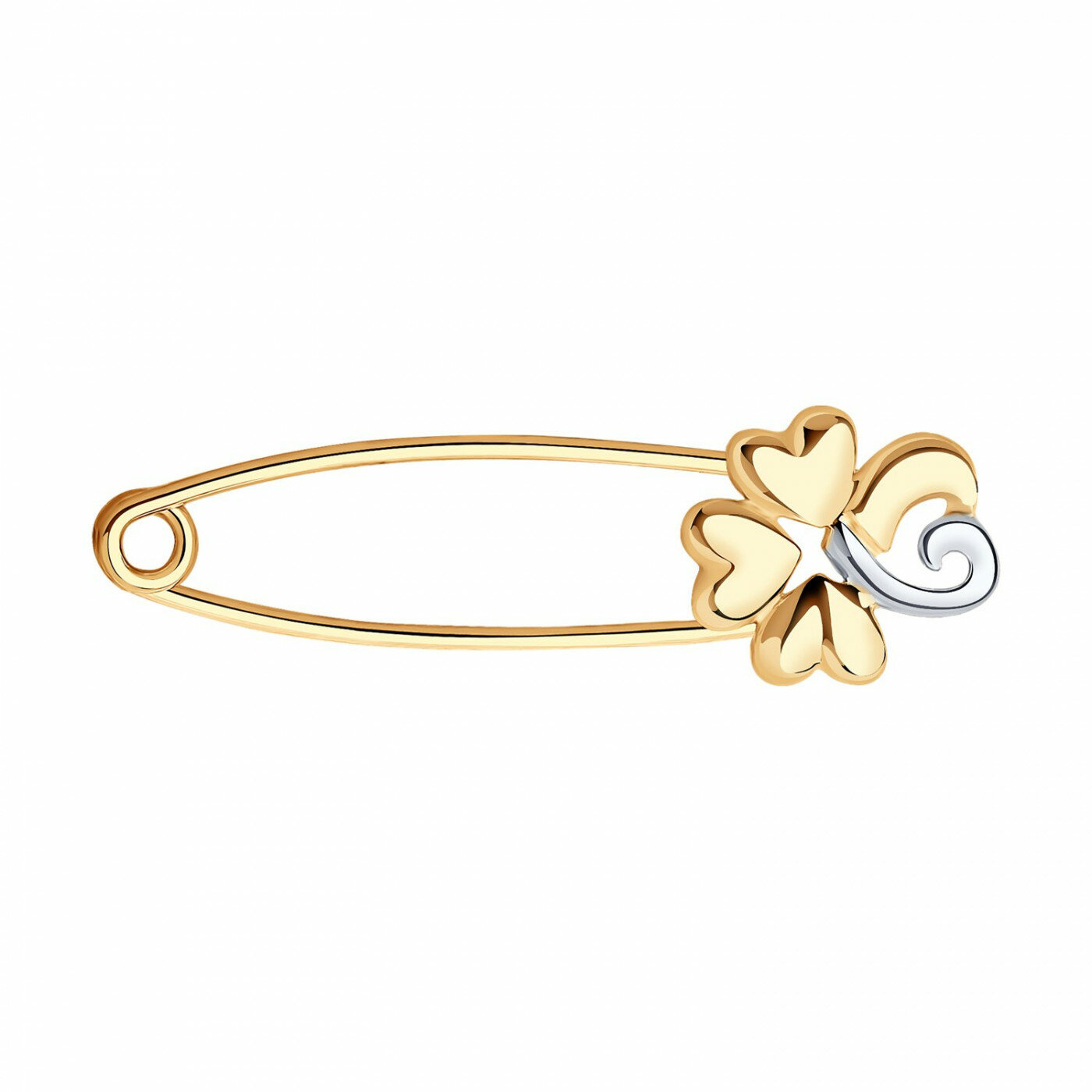 Брошь, красное золото, 585 проба