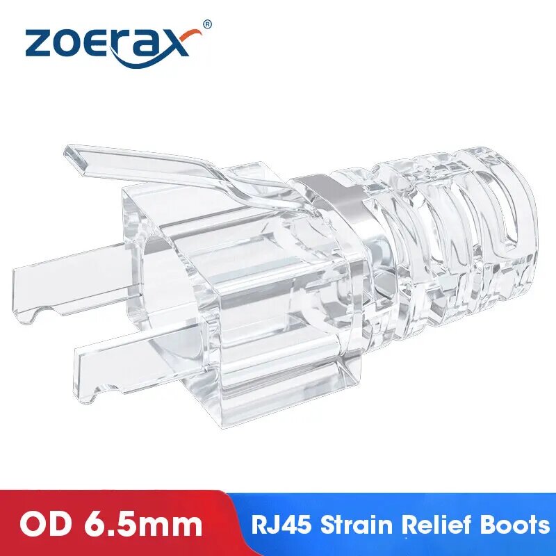 ZoeRax RJ45 Cat5e Cat6 проходной разъем для обжима 50PCS, RJ45 Relief Boots