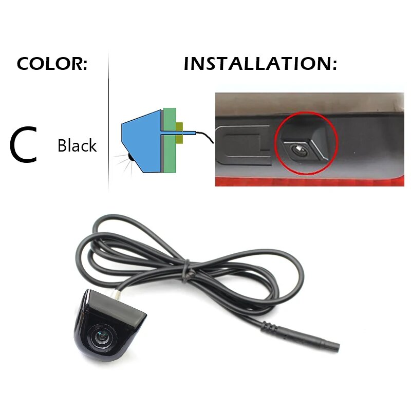 Автомобильная камера заднего вида Black C-Black