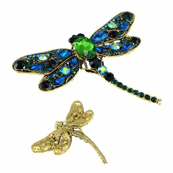 Брошь, стразы