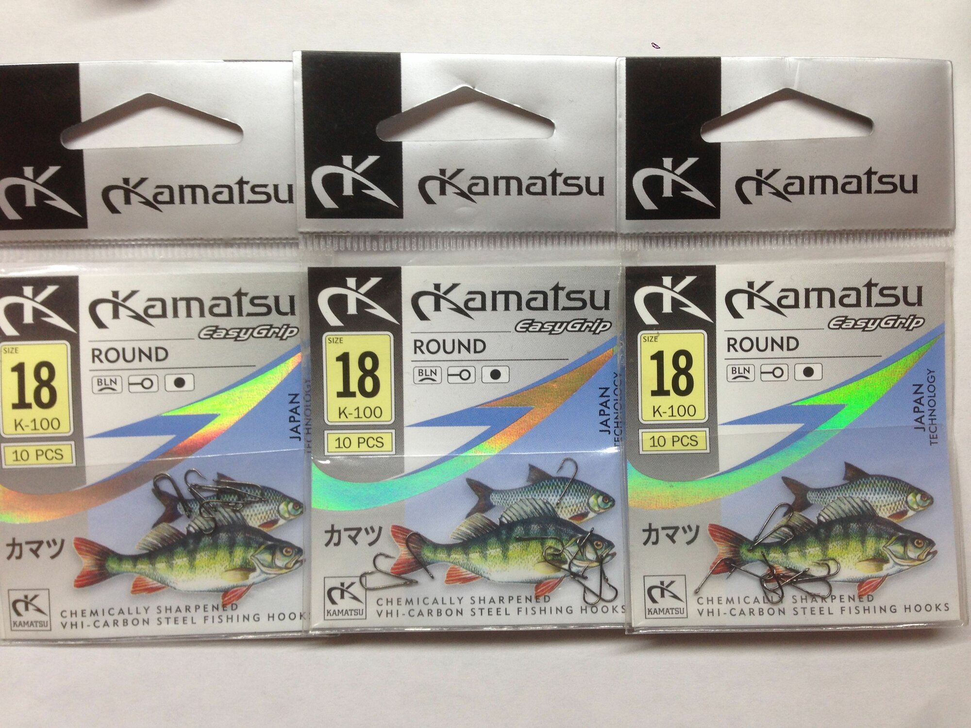 Крючки KAMATSU ROUND №18 BLN 10шт К-100 Original