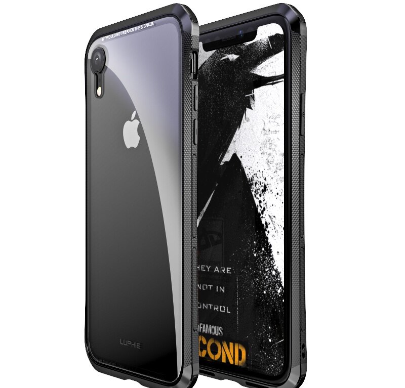 Чехол-бампер MyPads для iPhone XR противоударный усиленный ударопрочный черный