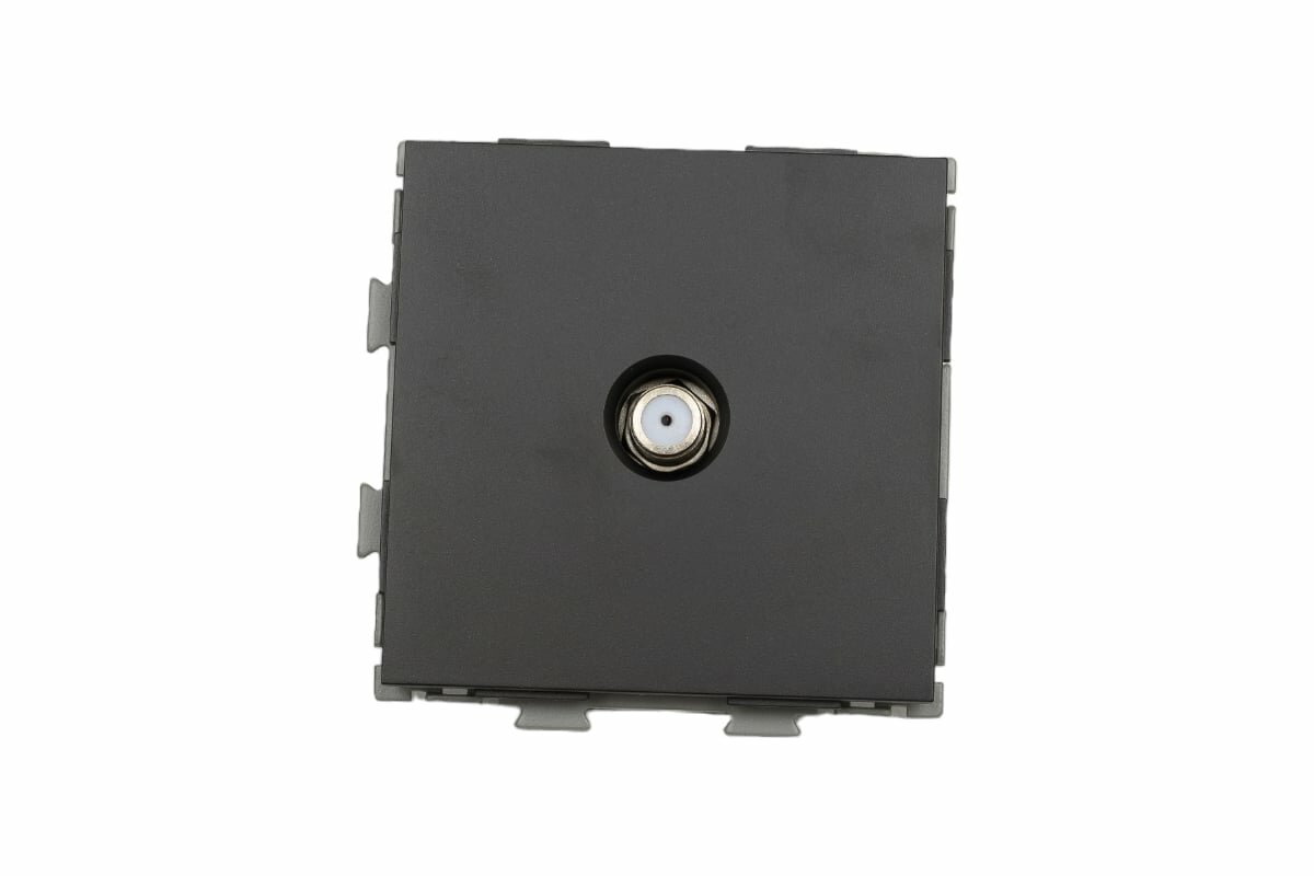 CGSS Розетка спутниковая SAT черная Практика PL-W201S-BCM