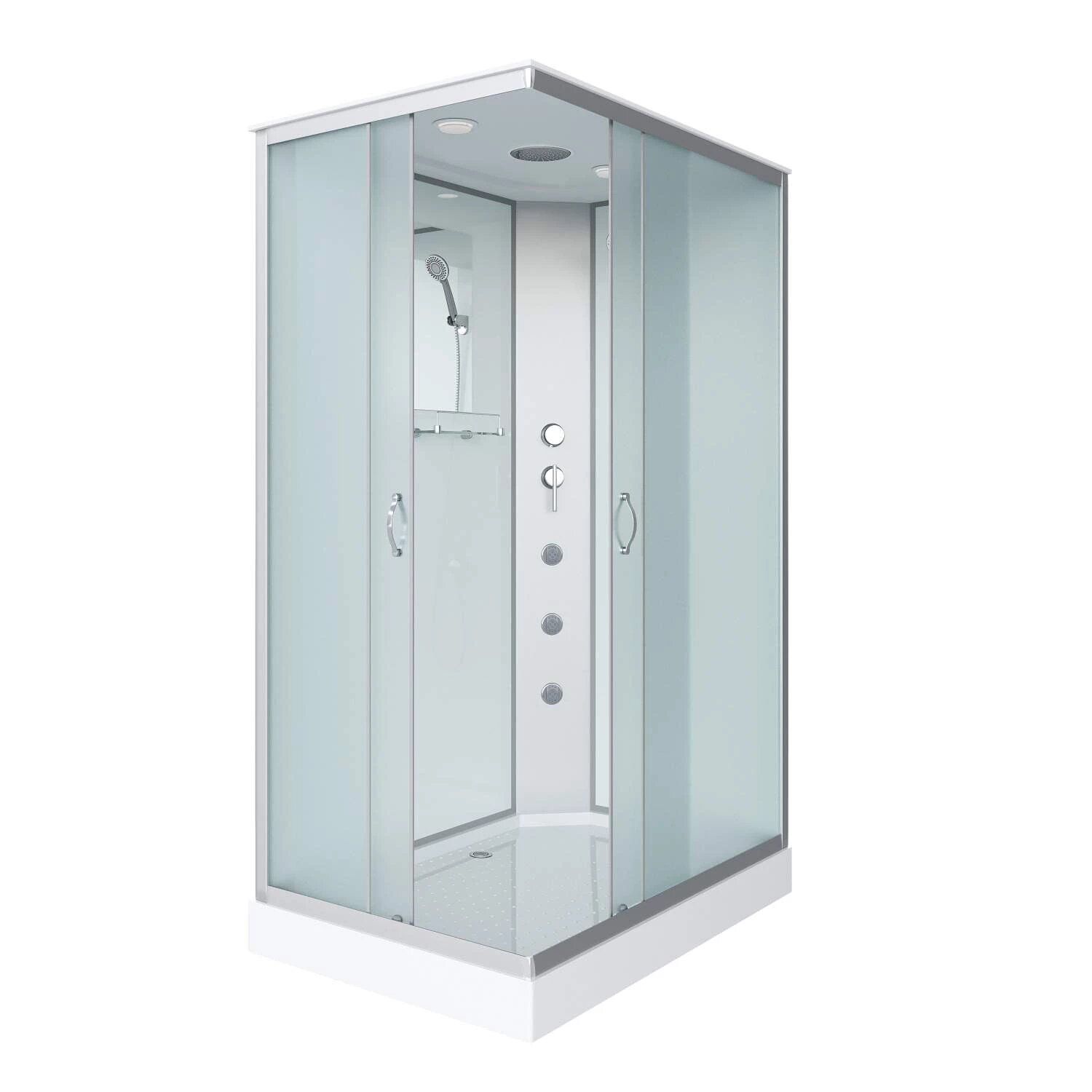 Душевая кабина Niagara 439753QG, тропический душ, акриловый поддон, угловая