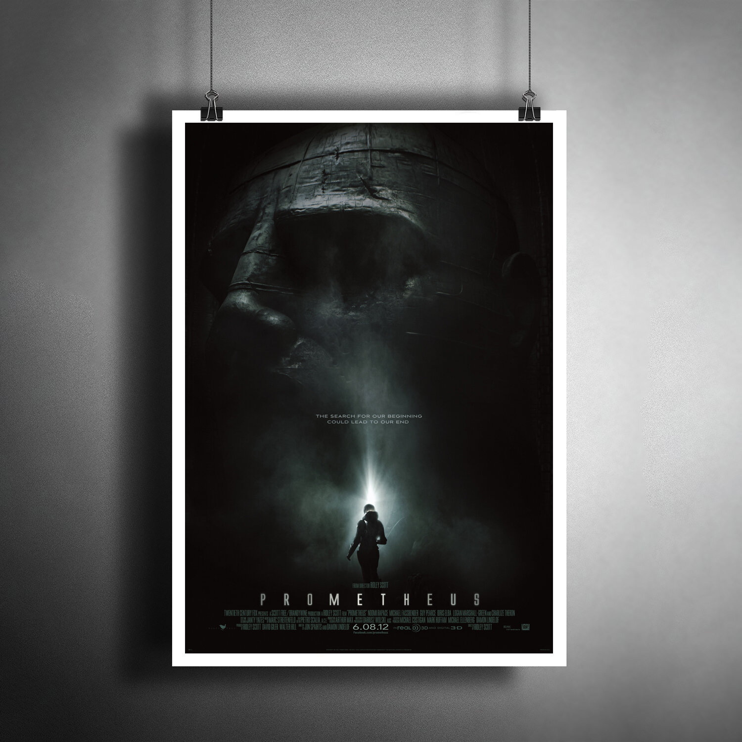 Постер плакат для интерьера "Фильм Ридли Скотта: Прометей. Prometheus"/ Декор дома, офиса, комнаты A3 (297 x 420 мм)