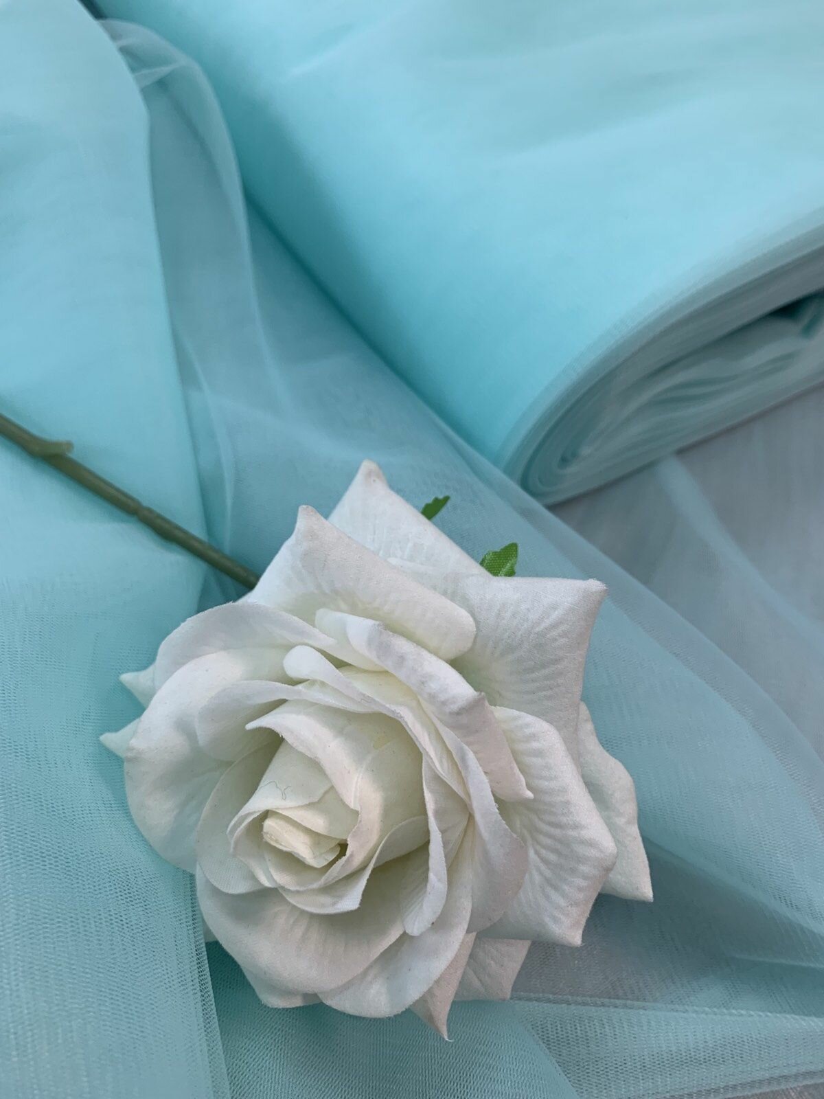 Ткань для шитья и рукоделия Еврофатин мягкий , цвет мятный , Турция, отрез 150 х300 см