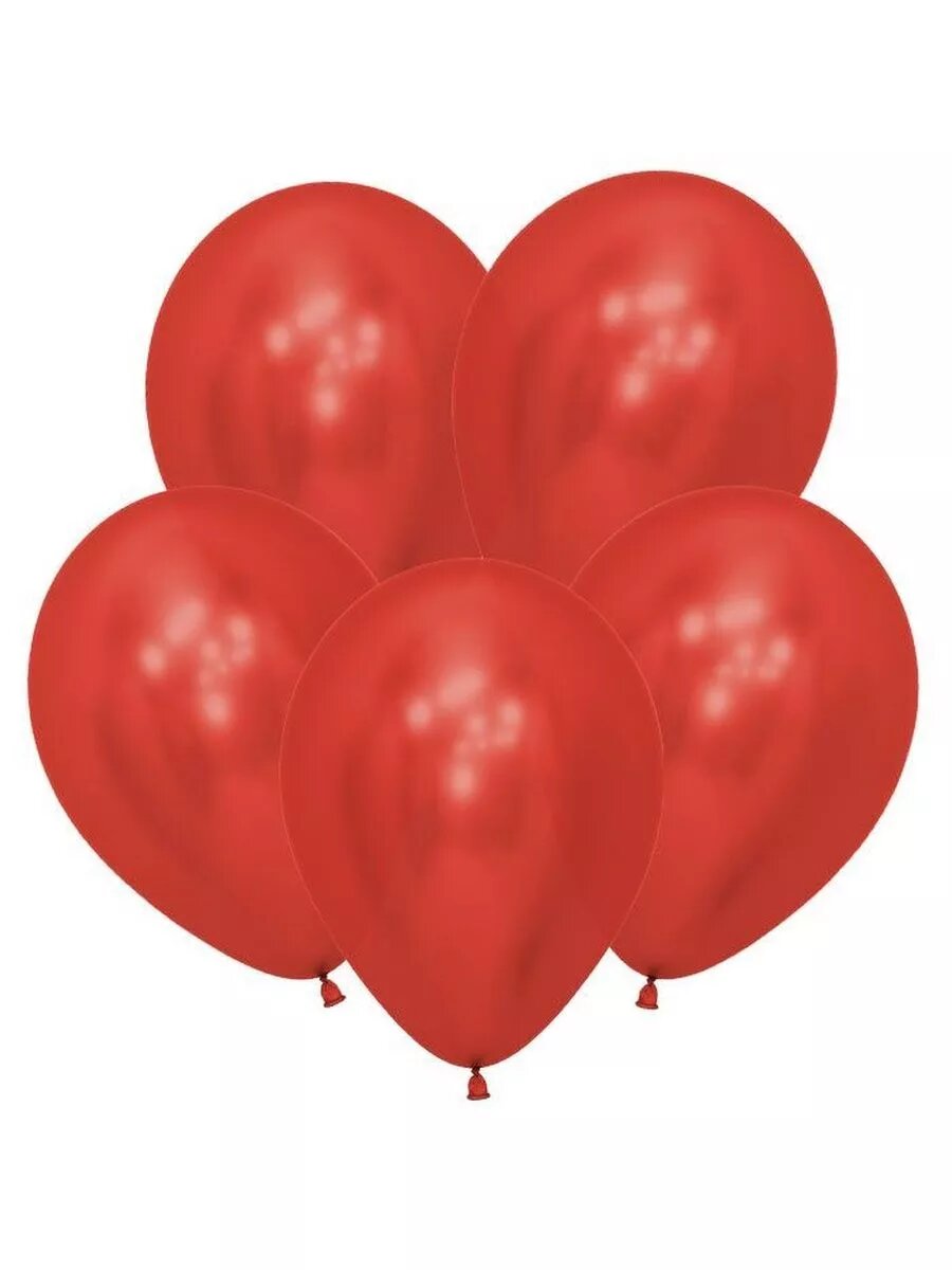 Рефлекс Красный (Зеркальные шары) / Reflex Red, латексный шар (18"/46 см ) 25 шт. / SEMPERTEX, Колумбия