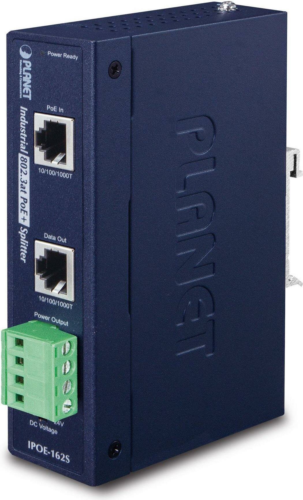 PoE сплиттер Planet IPOE-162S IP30 802.3at 12V & 24V