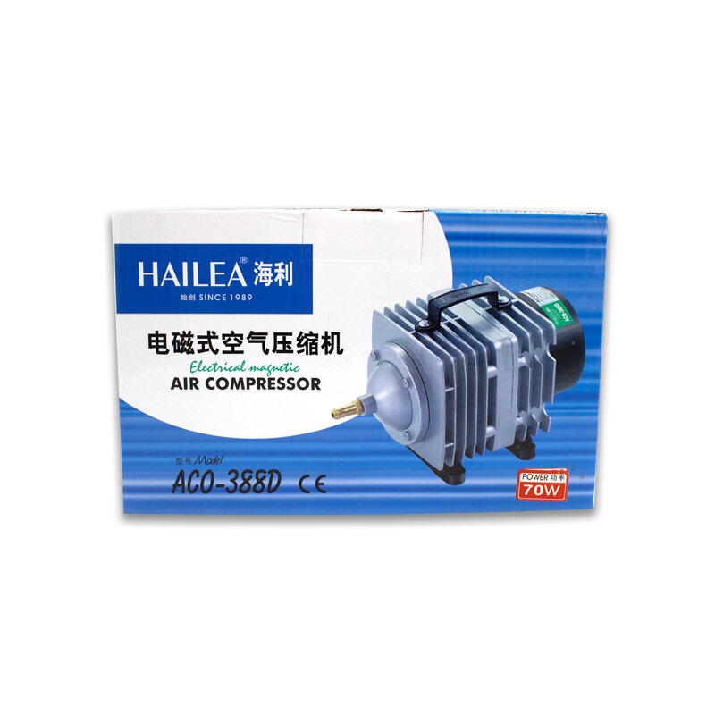 Компрессорный воздушный насос Hailea для аквариумов, садов, прудов, рыб, ACO-388D-70W, 90 л/мин