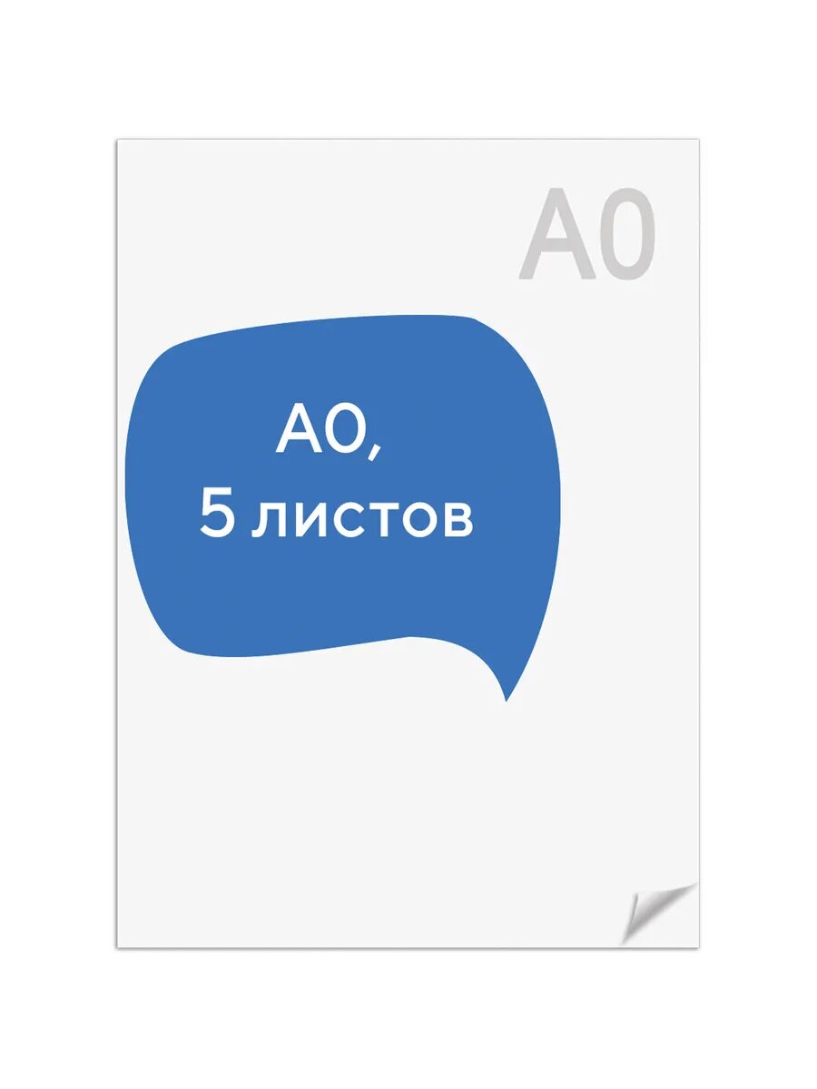 Ватман формат А0(1200х840мм), плотность 200г/м2, комплект 5л