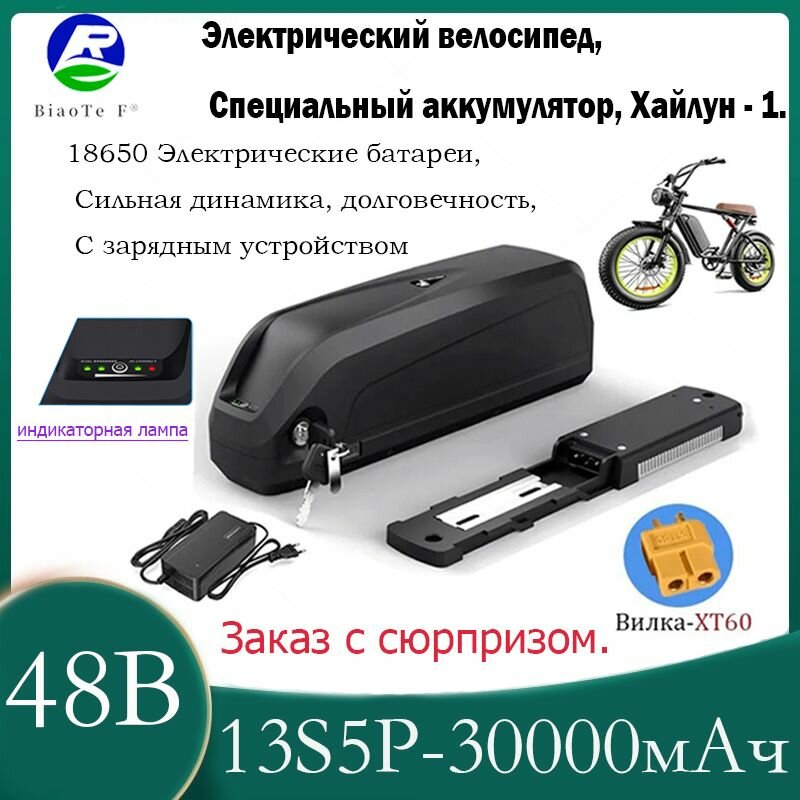 Электрический велосипедный аккумулятор 36B 48B Hydron, 20Ah 30Ah 40A BMS 350 Вт 750 Вт 1000 Вт 1500 Вт.