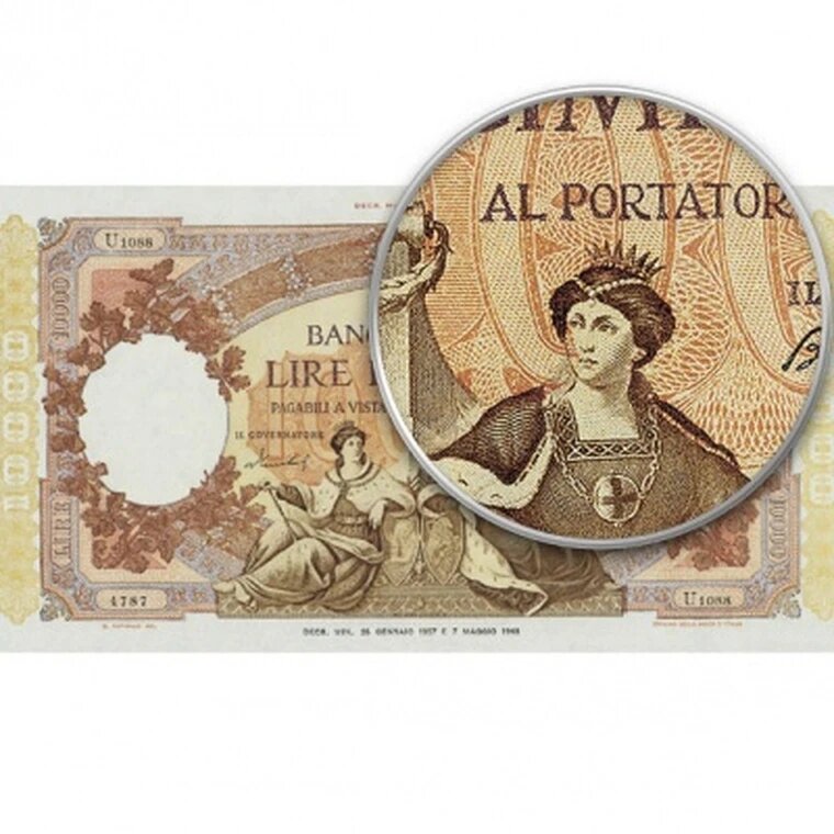 10000 лир 1948 года Италия сувенирная копия, банкноты и купюры редкие коллекционные