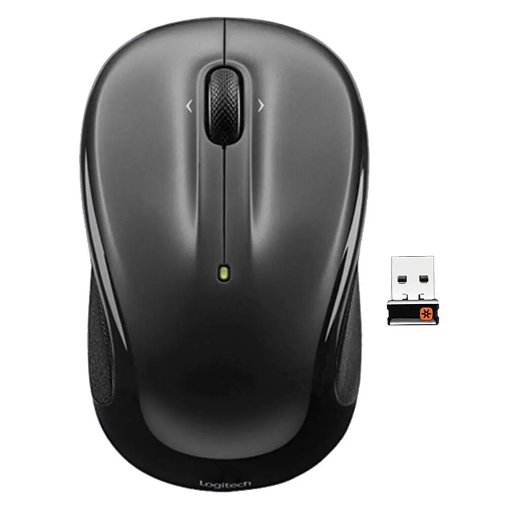 Logitech M325s M235 3-кнопочная беспроводная USB-мышь 1000 точек на дюйм 2,4G приемник мыши контурная форма и текстура резиновая ручка, M325s Black