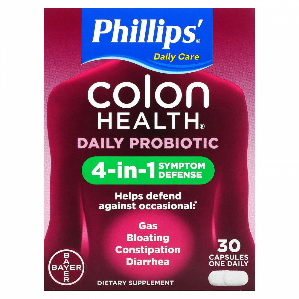 Phillip's, пробиотик Colon Health® для ежедневного приема, 30 капсул
