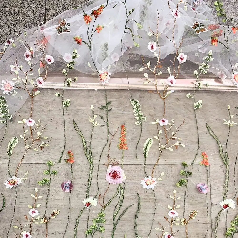 Кружевная сетчатая ткань Findohope для рукоделия Off White