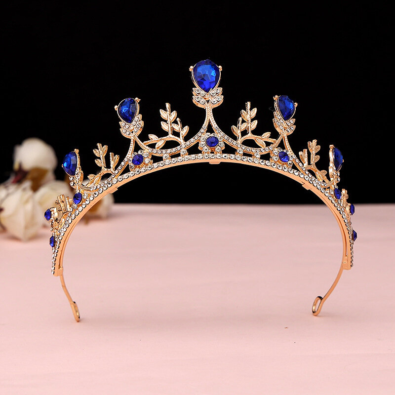 Свадебная корона KC gold, головной убор, черный, ретро, кристалл, принцесса, на день рождения, свадебные аксессуары