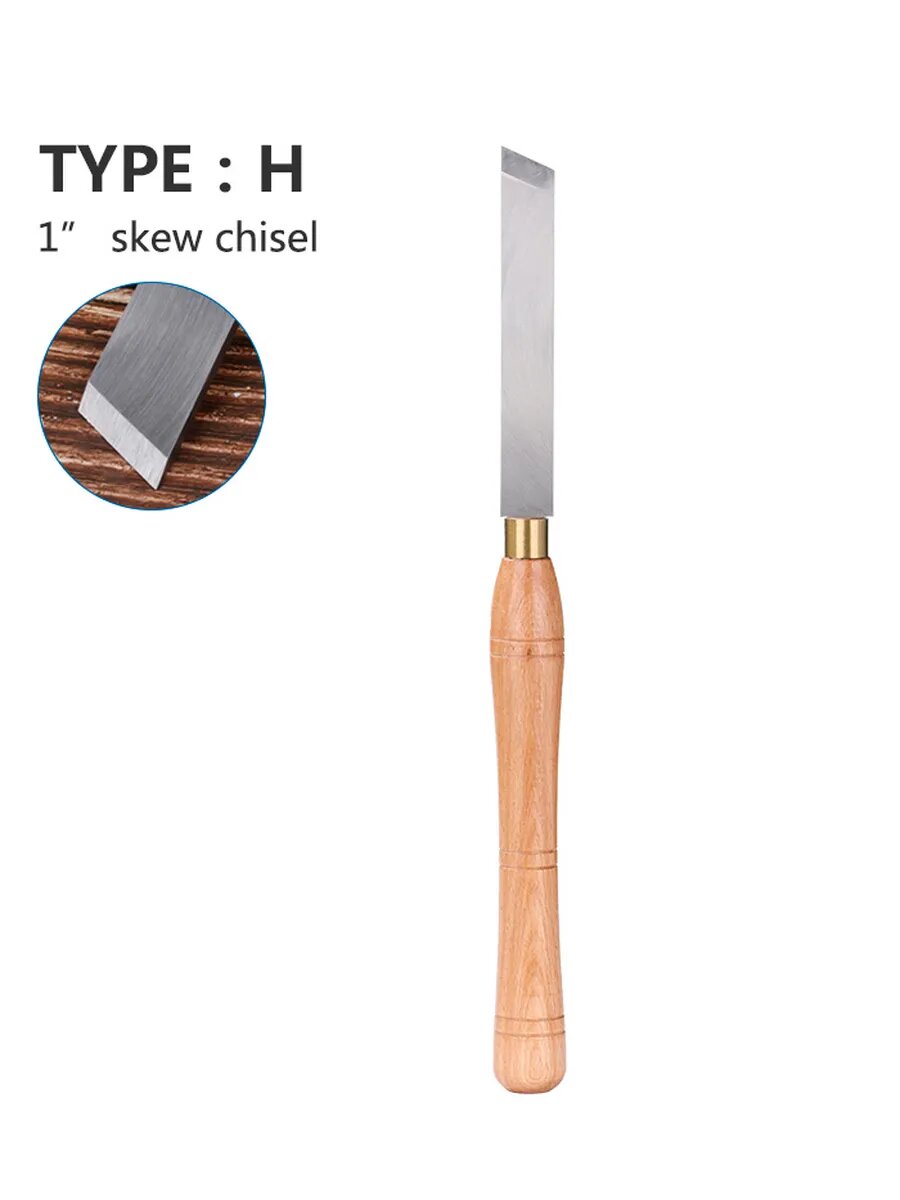 Стамеска для резьбы по дереву 25,4мм, полукруглое долото, углеродистая сталь(деревянная ручка), столярный инструмент