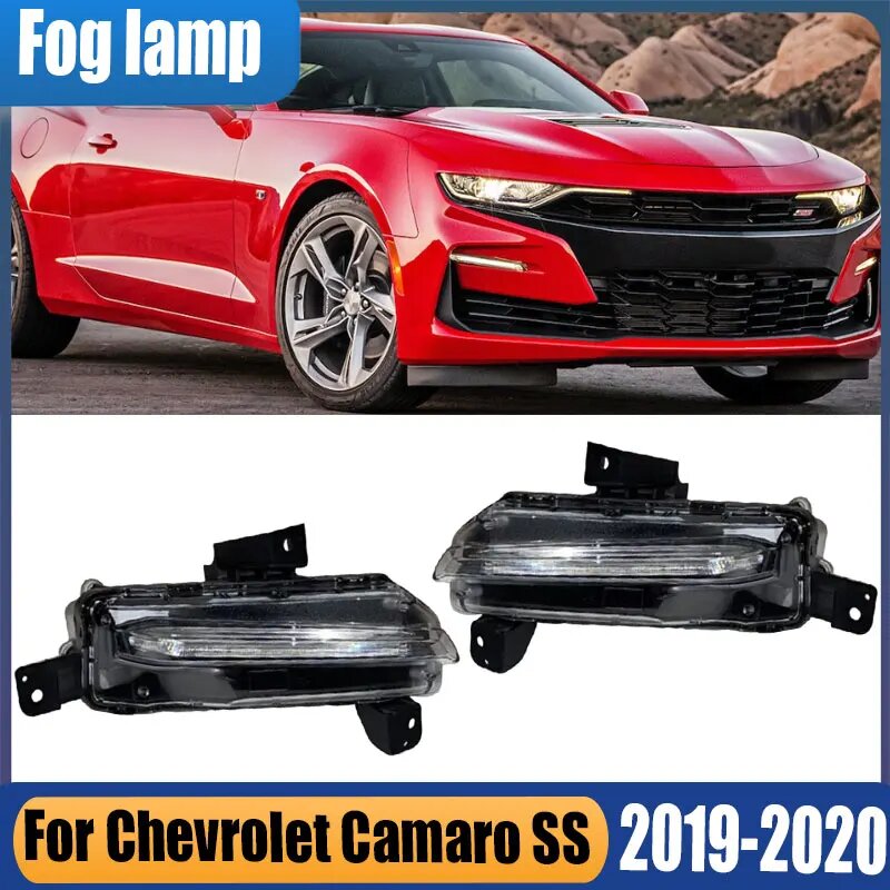 Для Chevrolet Camaro SS 2019 2020 автомобильные аксессуары 1 пара DRL светодиодные дневные ходовые огни противотуманные фары сигнальные огни в сборе