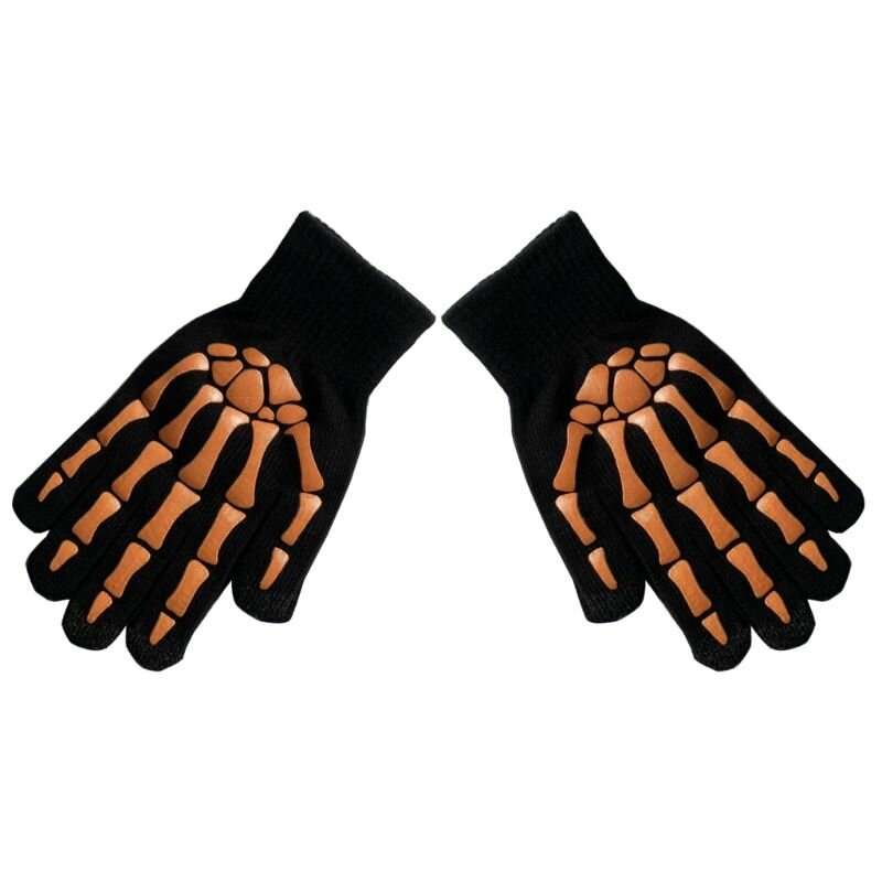 Светящиеся Перчатки С Костяным Когтем на Хэллоуин-Оранжевый