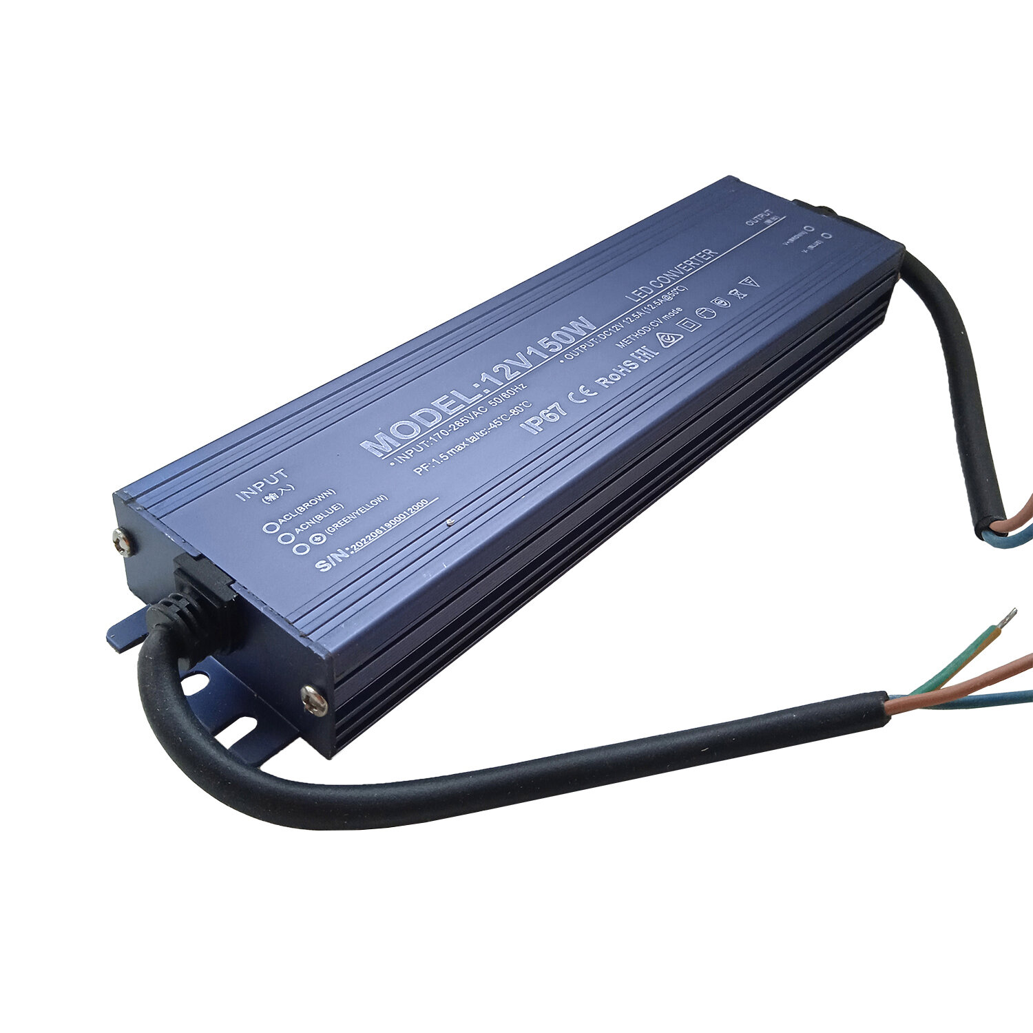 Блок питания 12.5а 150вт 12в ip67 Герметичный Giant4