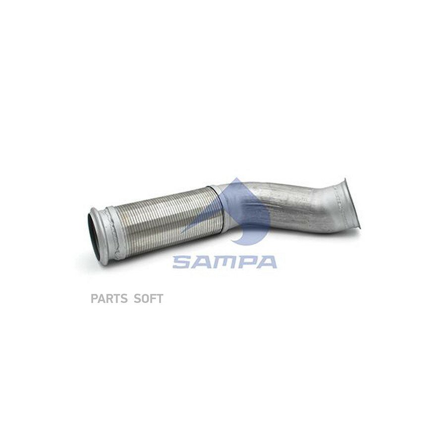 Труба глушителя ! с гофрой \VOLVO FH/FM от официального дистрибьютора, SAMPA, артикул 034481
