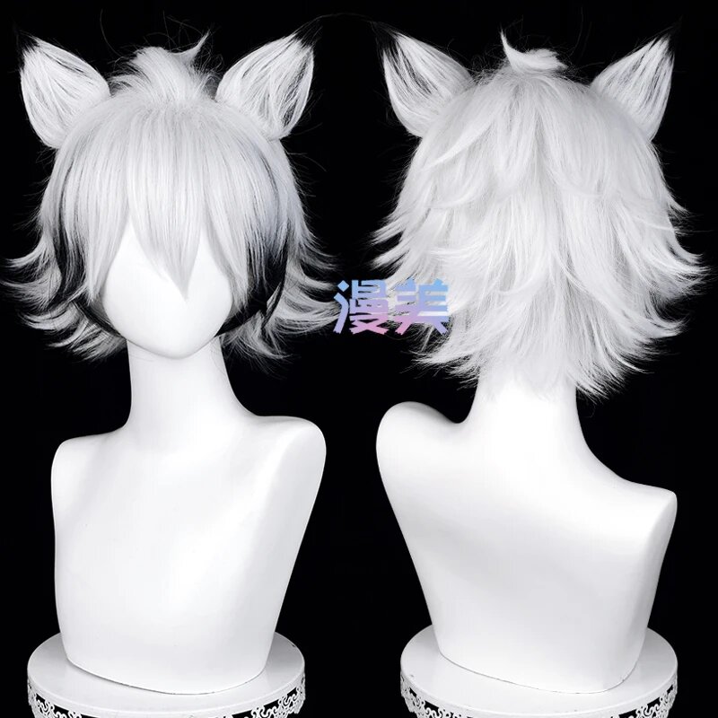 Маска для косплея ZOBOTT Zenless Zone Zero Von Lycaon wig and ears