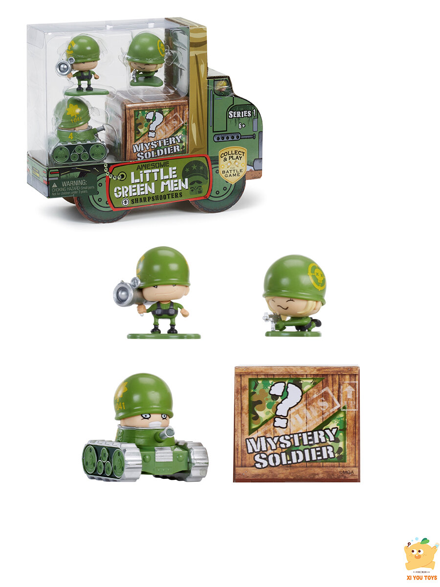 Awesome Little Green Men Sharp Shooters Series 1 / Потрясающая Скульптура "Маленькие Зеленые Человечки-снайперы", Подходящая Для Детей В Возрасте От 6 Лет И Старше.