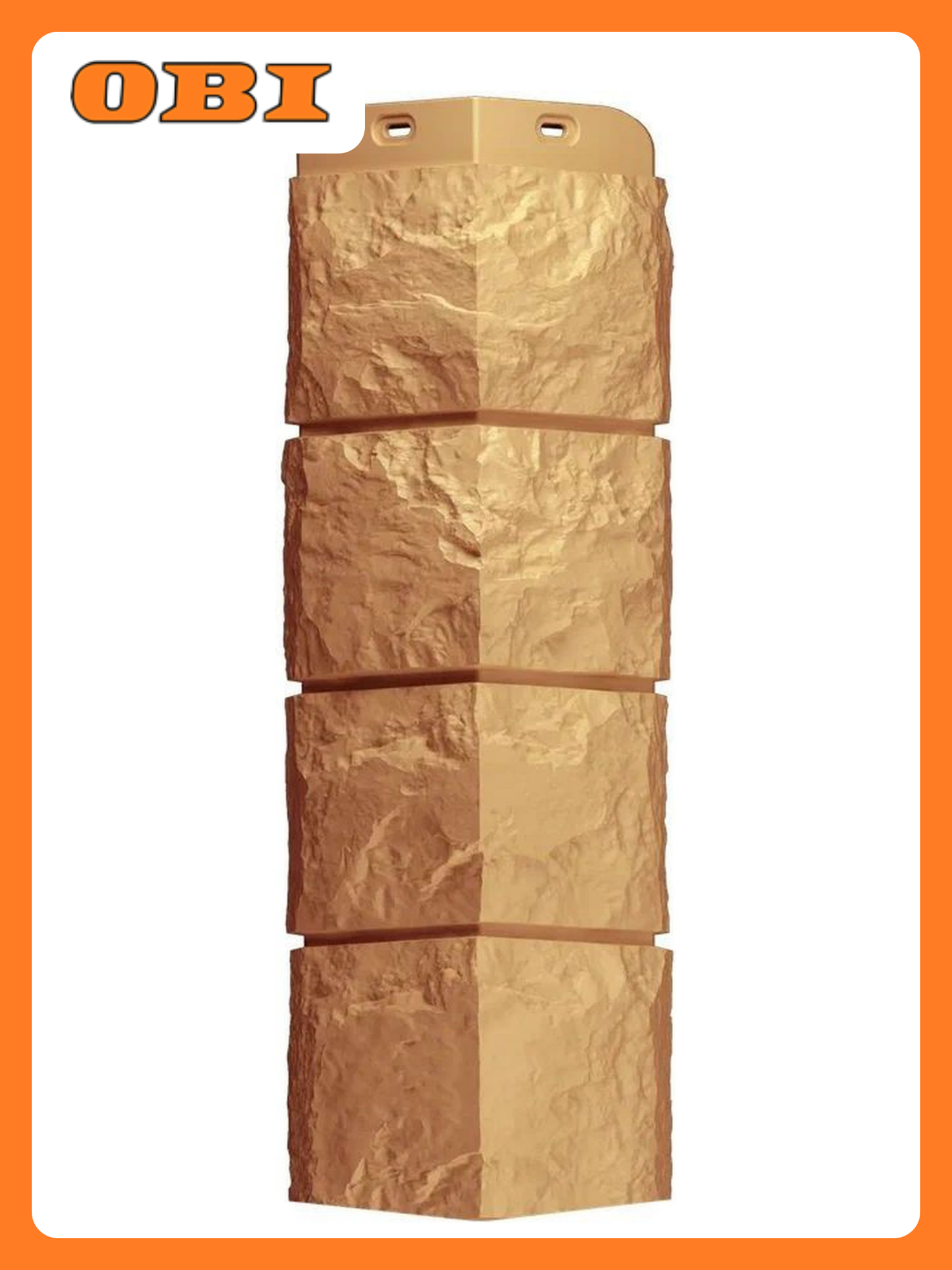 Наружный угол BERGART Döcke LUX Пекан, для сайдинга, бежевый, 424 мм