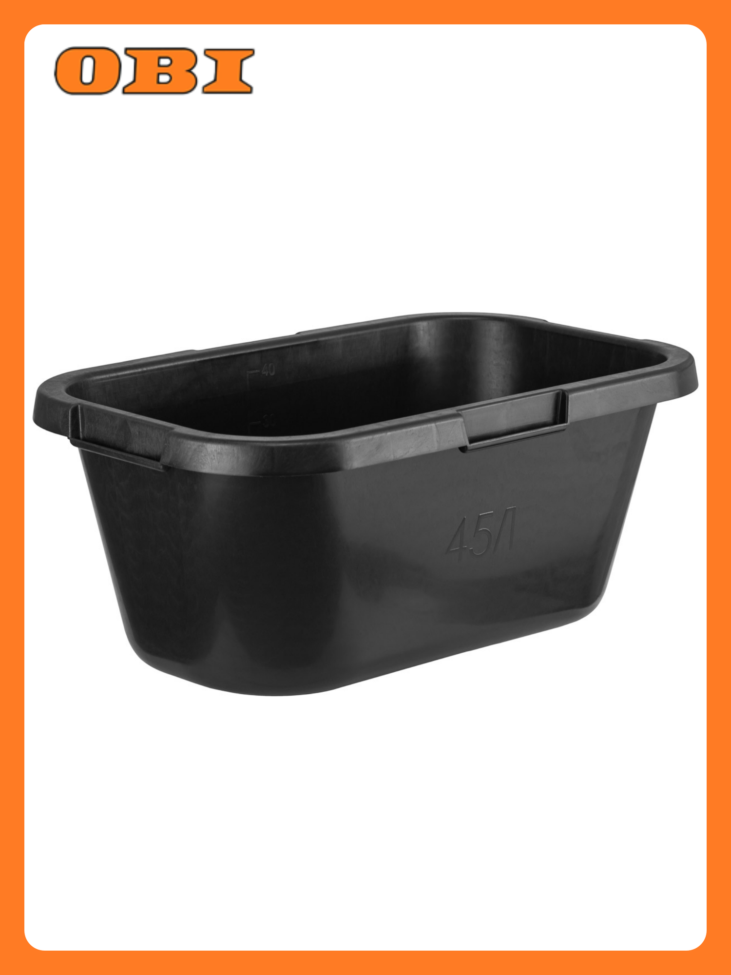 Контейнер строительный КЭС, вторичный полипропилен, морозостойкий, 45л