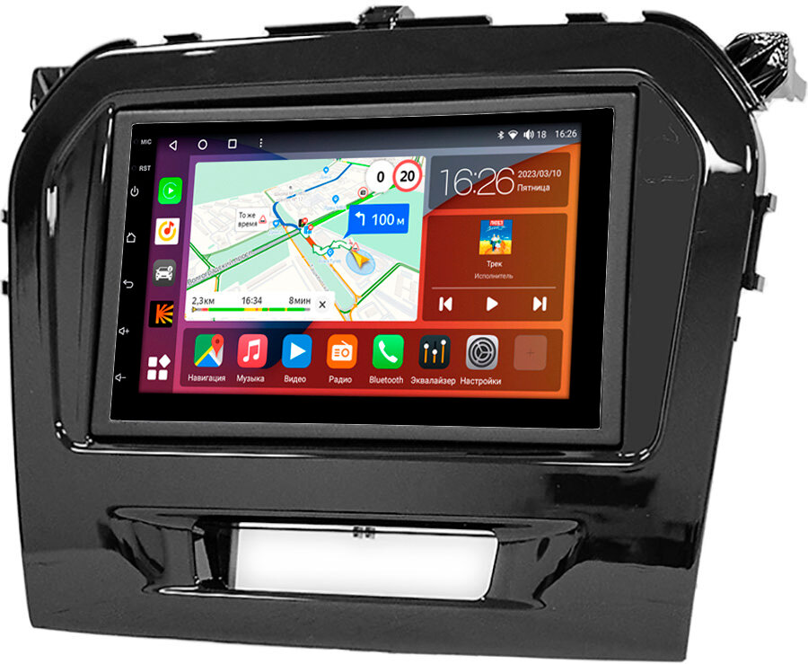 Штатная магнитола Suzuki Vitara 2014-2026 (глянцевая) Canbox EVO 5822-RP-11-631-416 Android 14 (4G-SIM, 8/256, DSP, QLed, AI, 360)