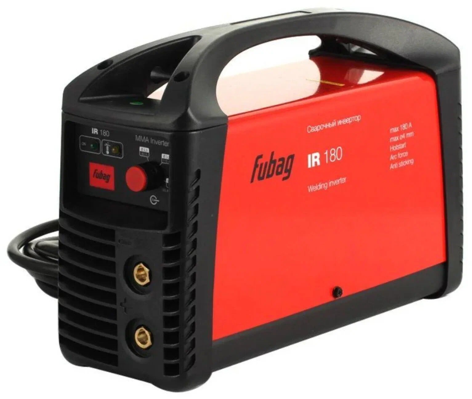 Сварочный аппарат FUBAG IR 160, ММА сварочный ток 10-160 А, Горячий старт, Форсаж дуги, Антизалипание электрода
