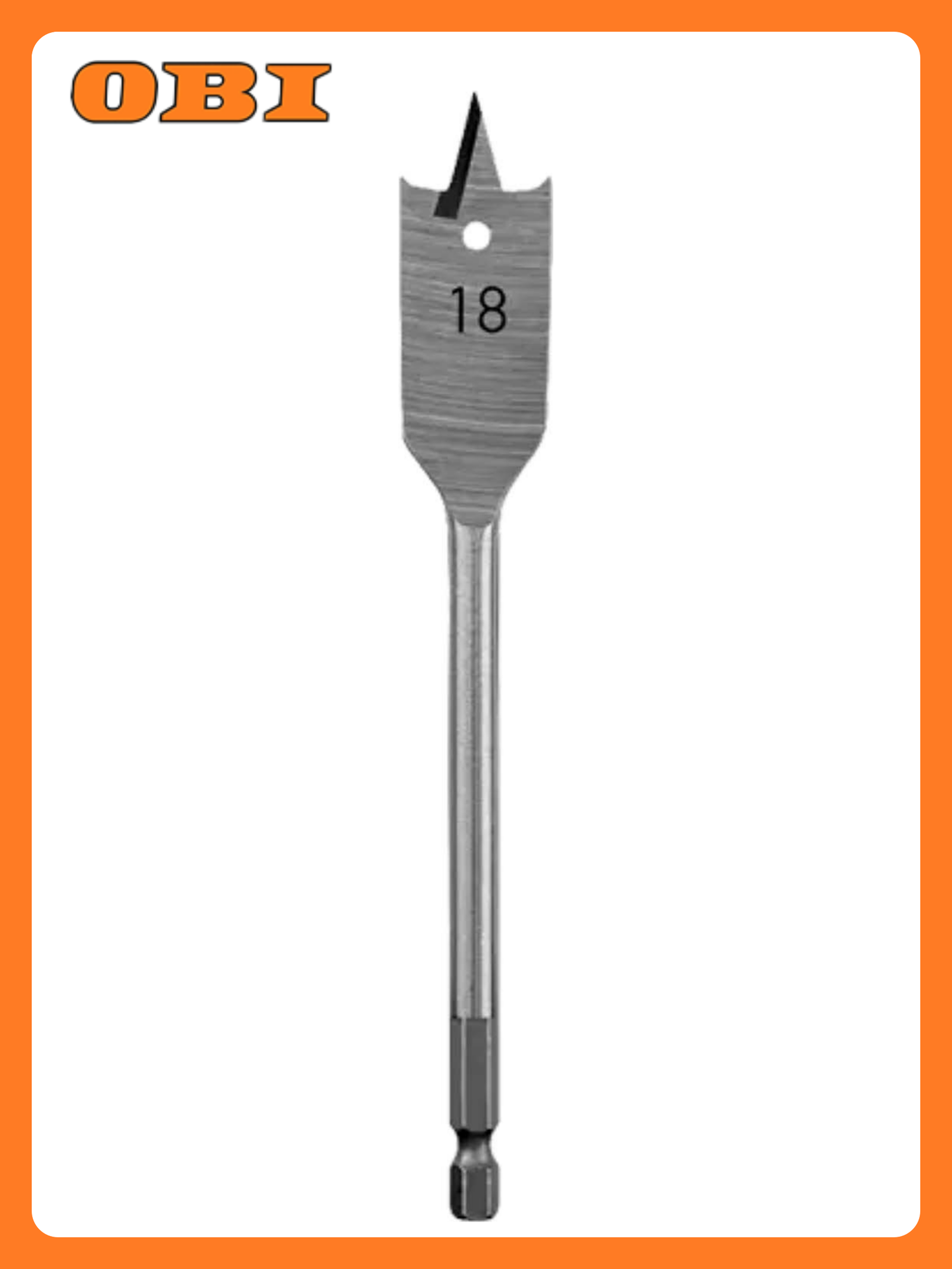 Сверло Strong CTC-015, перовое, по дереву, шестигранный хвостовик, 18мм