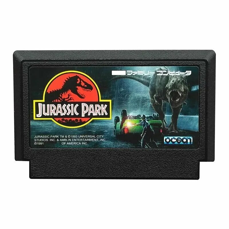 8-битная картриджная игра Dendy: Jurassic Park (8 bit, Английская версия)