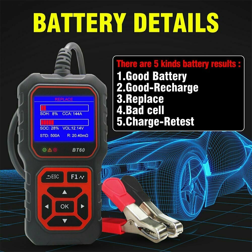 Новый Цифровой Анализатор Заряда Батареи Тестер Для Автомобиля 12V 24V Грузовик Мотоцикл Универсальный