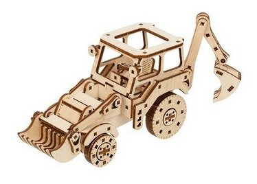 Пазл 3D фанера экскаватор 9x7x6.5 смФанера