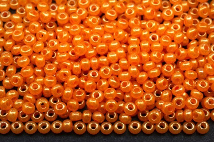 Бисер чешский PRECIOSA круглый 10/0 17389 оранжевый непрозрачный, 5 грамм