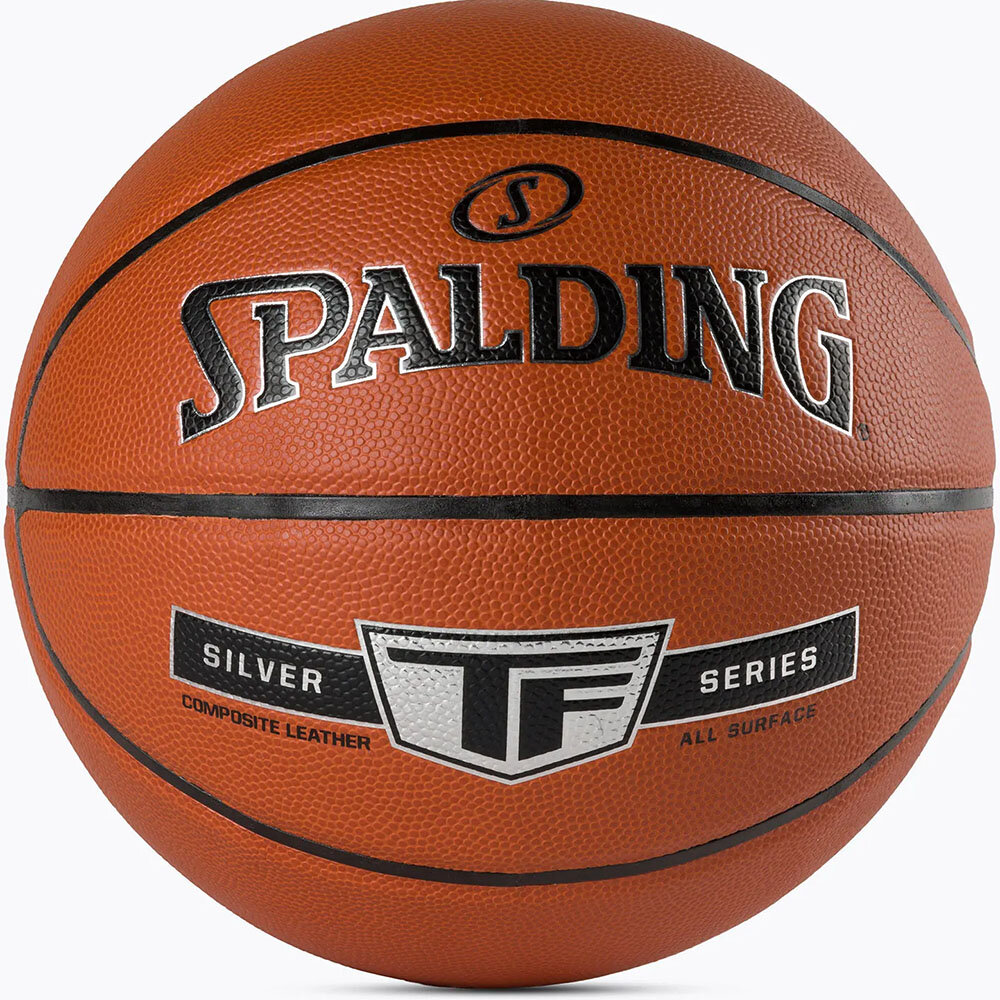 Мяч баскетбольный SPALDING Silver TF 76859Z_7, размер 7, композитная кожа (ПУ), коричневый-черный