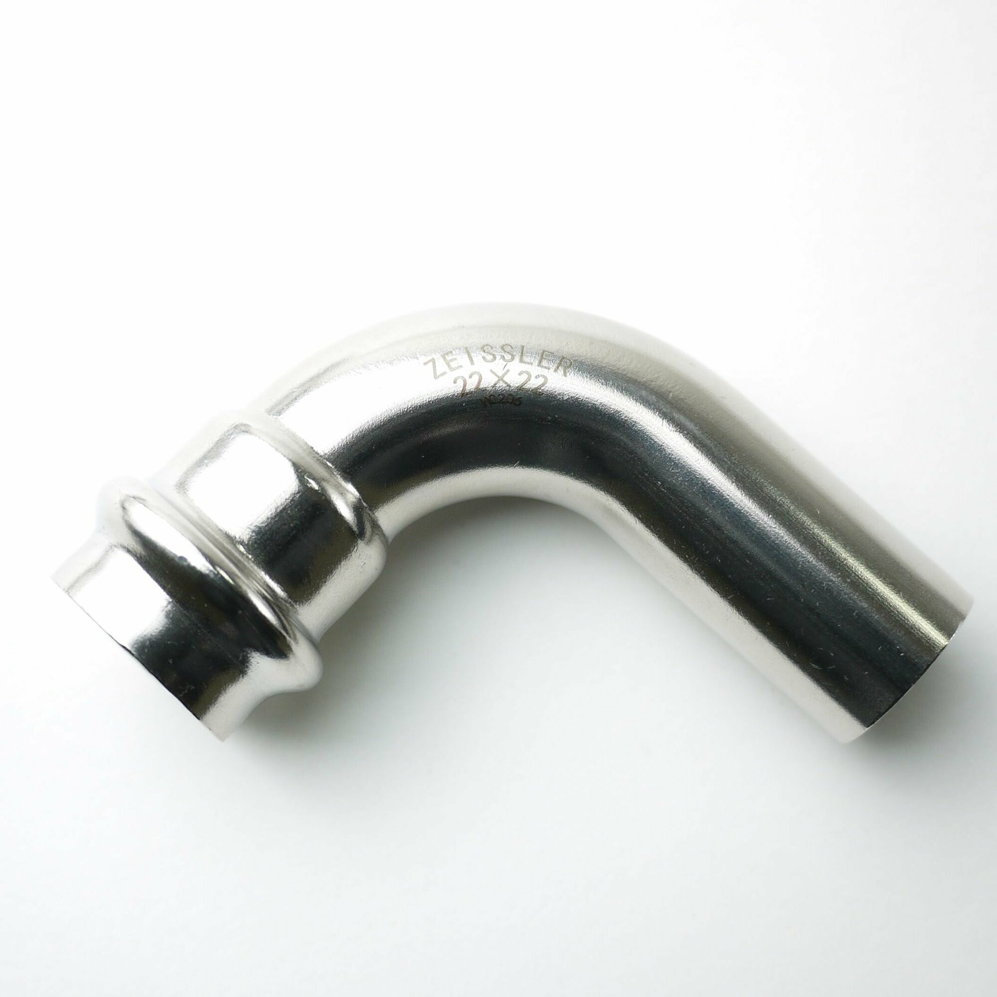 Пресс-отвод 90 х22 из нержавеющей стали однораструбный