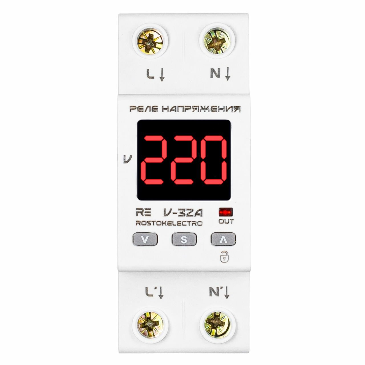 Реле напряжения RE V-32A ROSTOKELECTRO 46-220