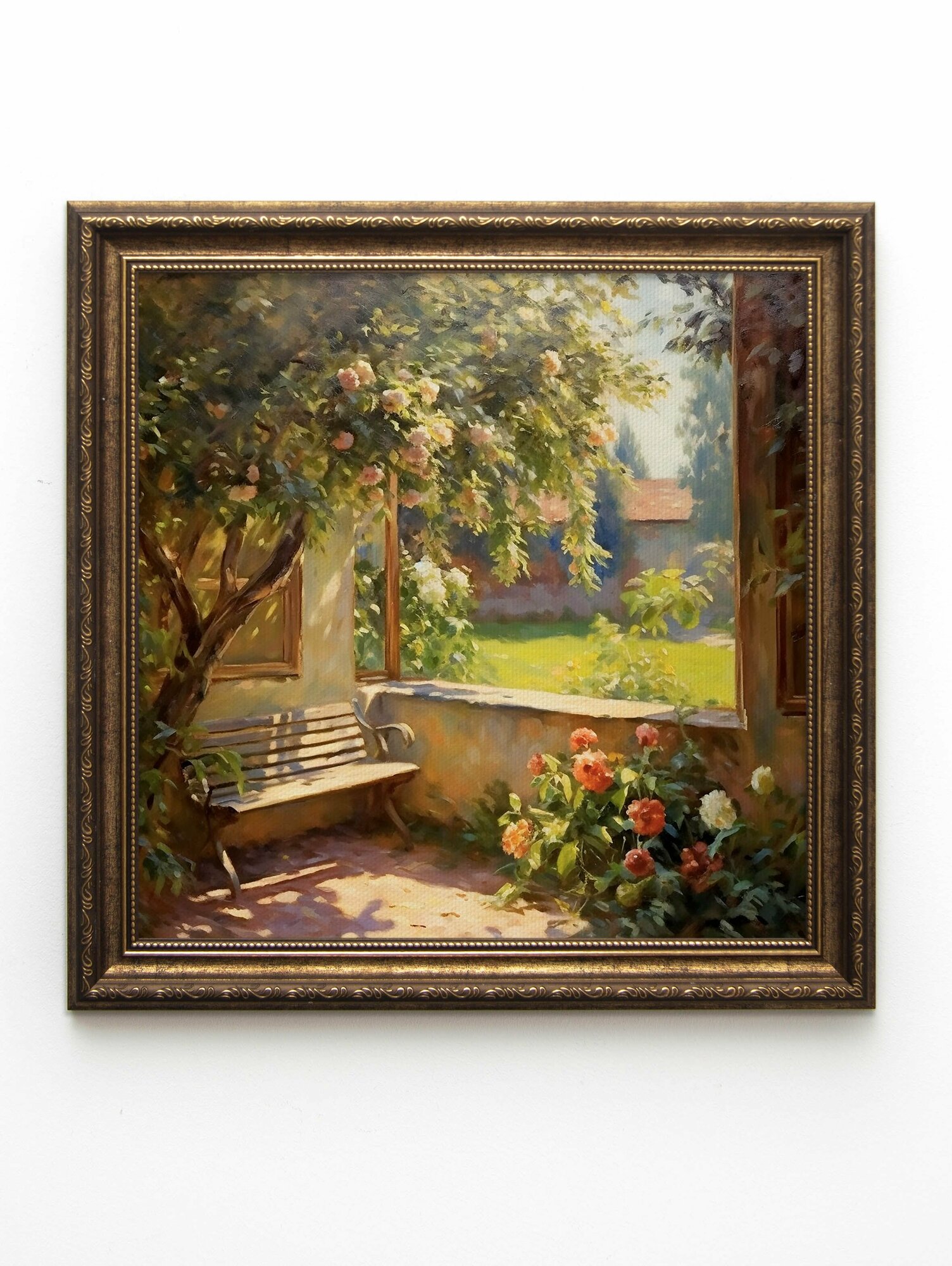 Картина интерьерная на холсте в раме "Сказочный пейзаж" 35.5*35.5 см