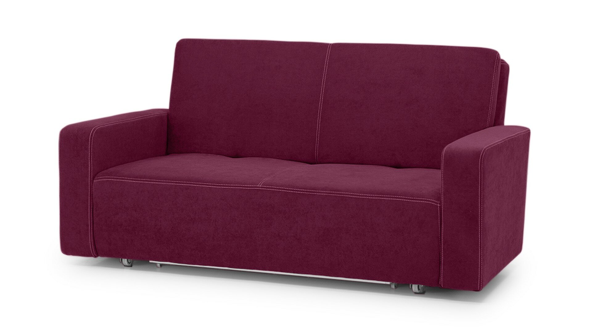 Диван Роин Vivaldi 35 NEW 152x100x86 см, темно-бордовый Велюр, аккордеон GOODFORM