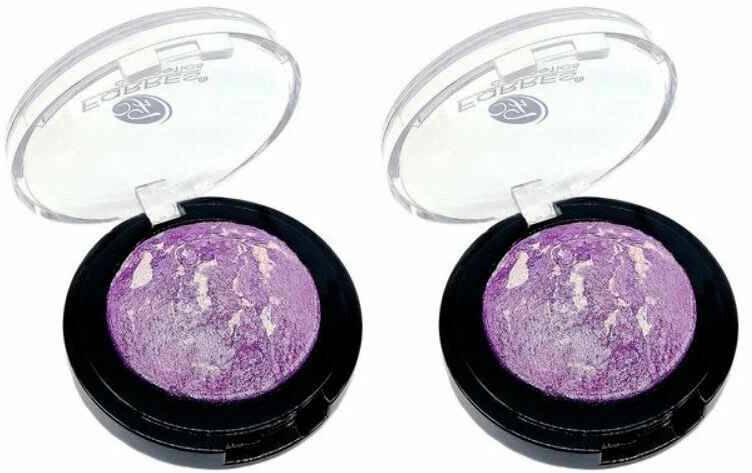 Farres cosmetic Тени для век запеченные, 1107-04 фиолетовый - 2 шт