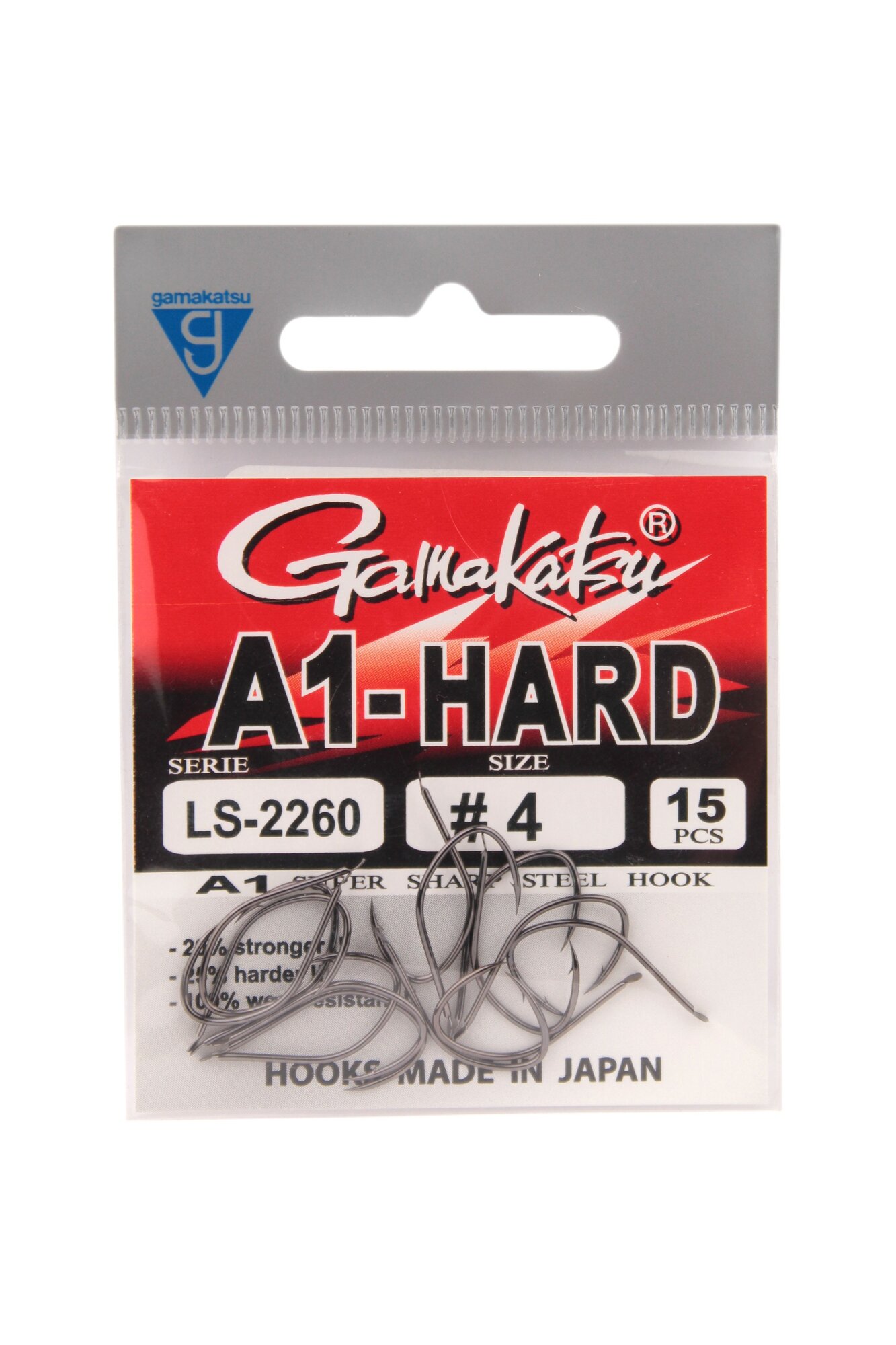 Gamakatsu A1 LS-2260 крючок чёрный №4 для рыбалки на пресной и морской воде