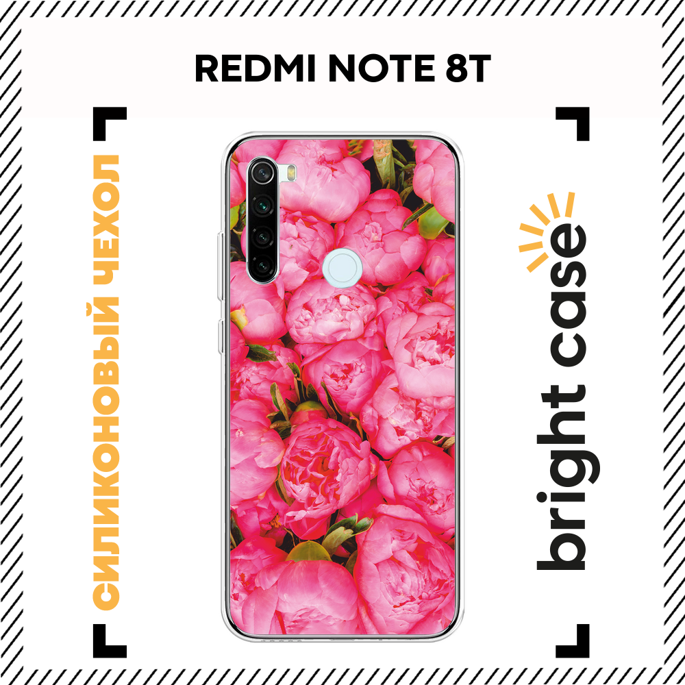 Чехол на Xiaomi Redmi Note 8T / Сяоми Редми Нот 8T с принтом Пионы