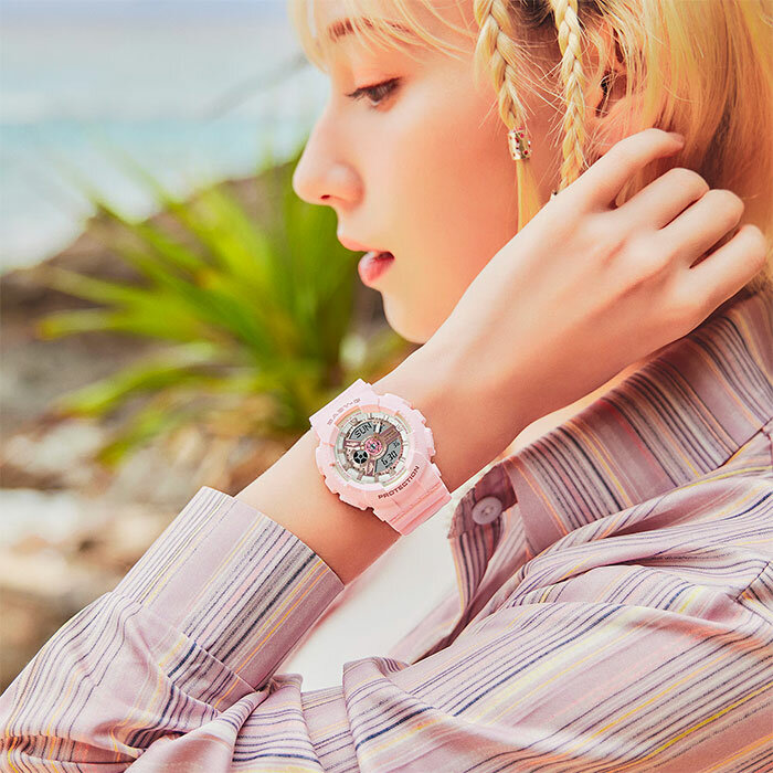 Наручные часы CASIO Baby-G, розовый, серый — фото 1