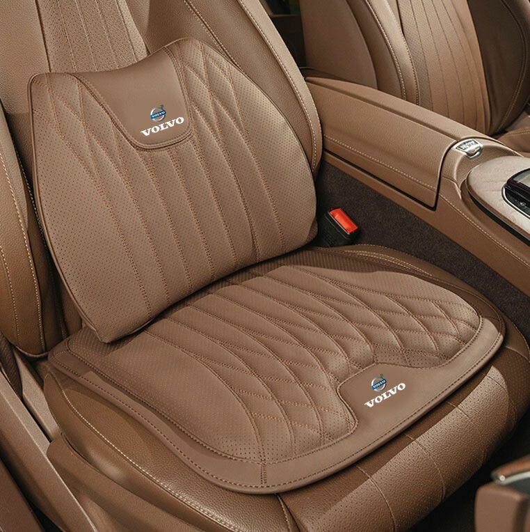 Подушка на сиденье ортопедическая Volvo коричневая 2шт
