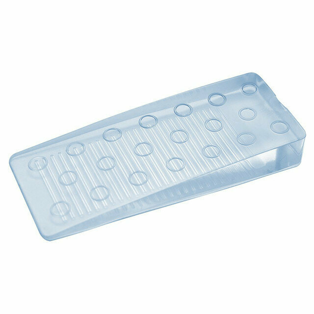 Стопор двери UGO LOKS, ПВХ, прозрачный, компактный, 38x96 мм