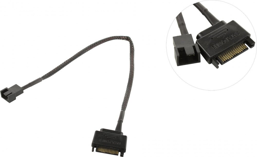 Переходник питания для вентиляторов 1SATA-> 4pin, 30 см
